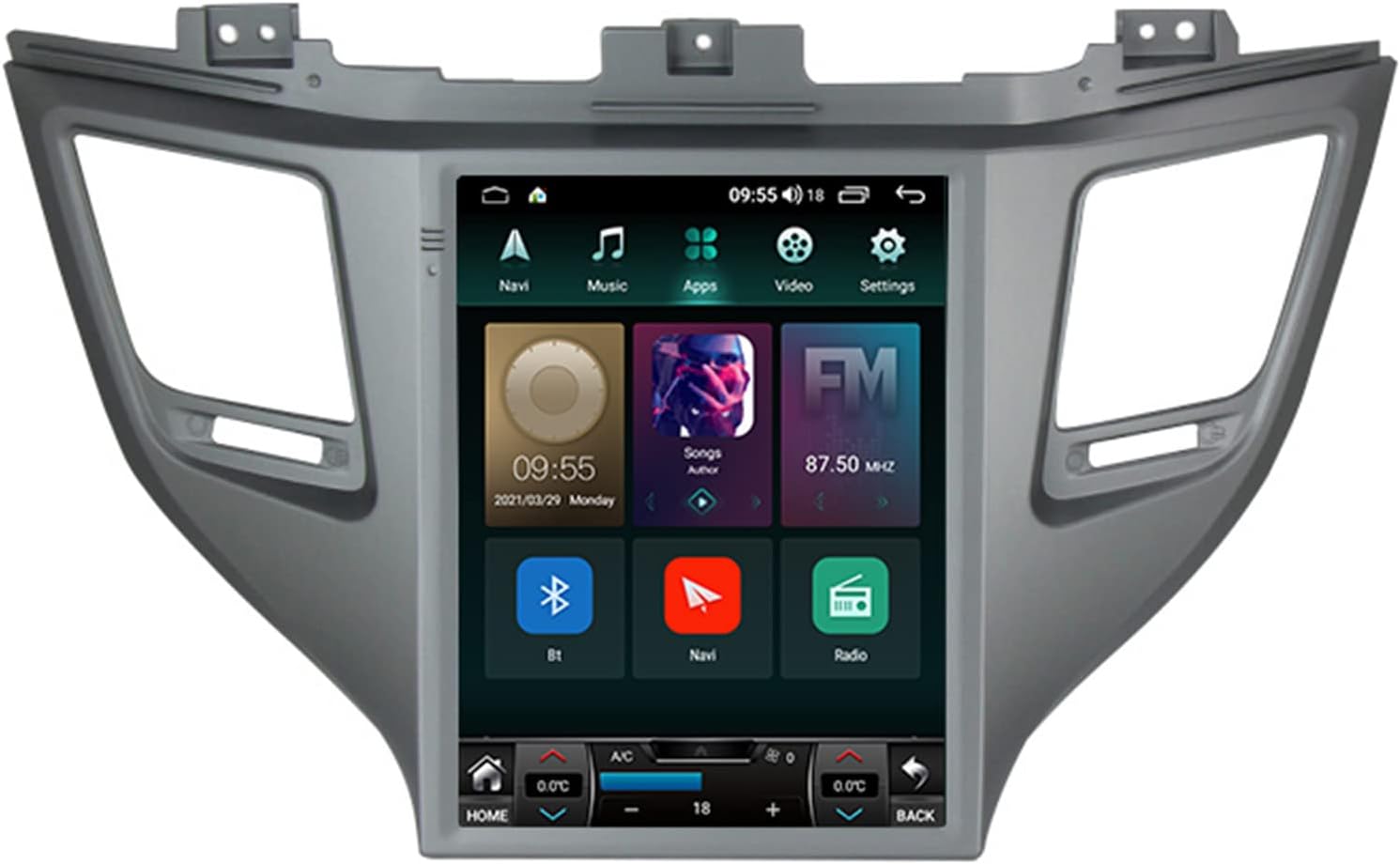 JUXaTECh 9.7-Zoll-Vertikaler Bildschirm Android 11 Auto-GPS ...