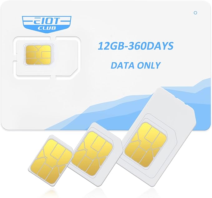 EIOTCLUB Data Only SIM Card for 360 days, SIM Card No Contract, O2 ...