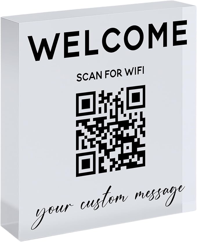 Amazon.com: Personalized Wifi Sign – Scan and Connect, QR Code Scanner ...
