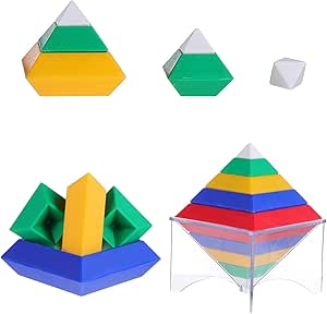 Plastic Pyramid 2 Sets of Early Education Stacking Toys Funny Kids ...