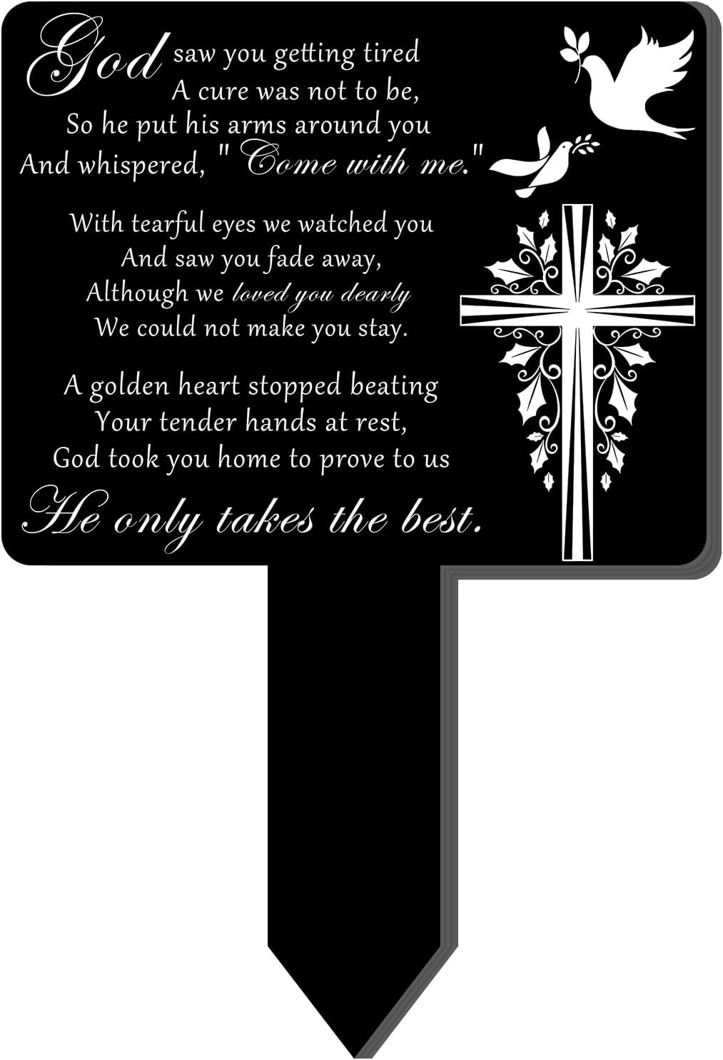 Amazon.com: Memorial Remembrance Plaque Stake Waterproof Acrylic Grave ...