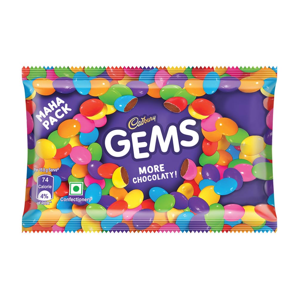 Cadbury Gems Chocolate Pouch, 17.4 gram : Amazon.in: Grocery & Gourmet ...