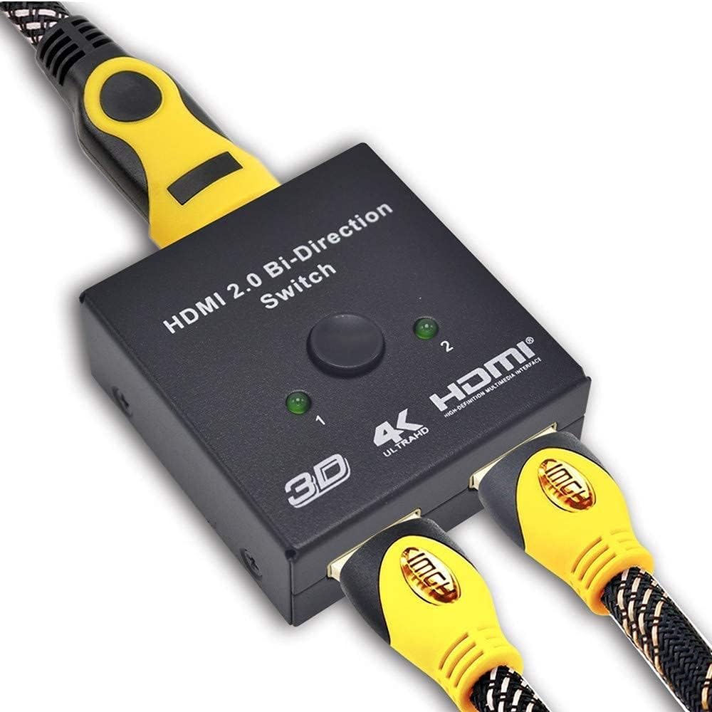 4K 2x4 HDMI Switcher Splitter 2 Input 4 Output Switch with ARC R/L 3 ...