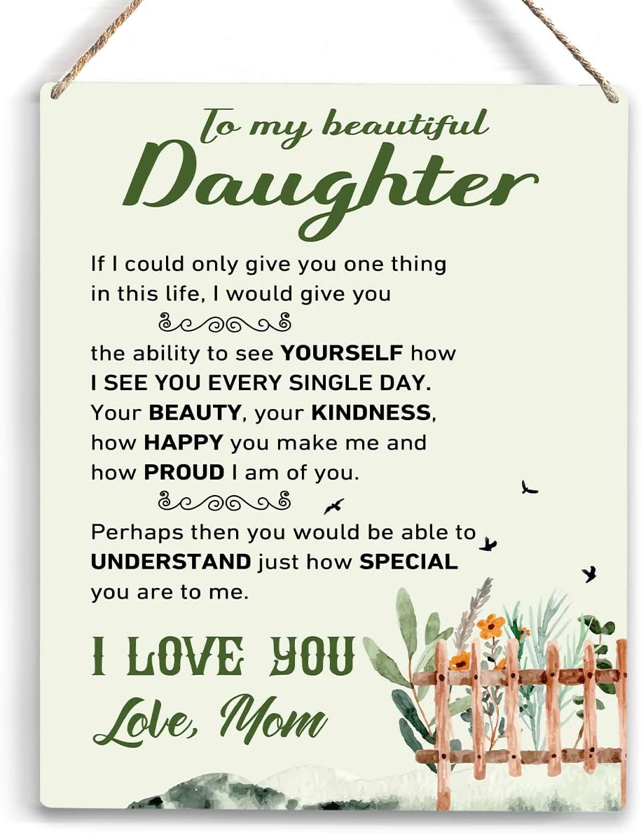 Amazon.com: Inspirational Daughter Gift from Mom Beauty Kindness Happy ...
