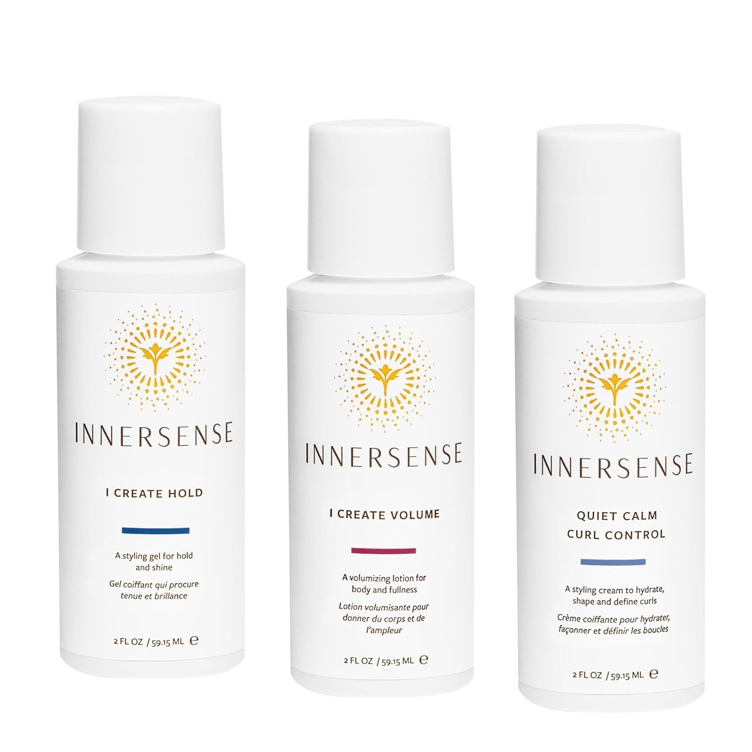 Amazon.com : INNERSENSE Organic Beauty - Curly Styler Travel Trio | Non ...