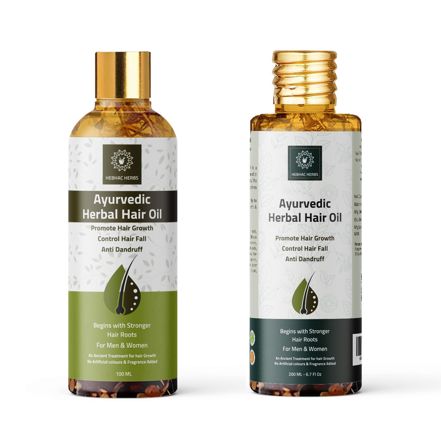 Amazon.com: Combo Pack Herbal Hair Oil 100ml and 200ml : Beauty ...
