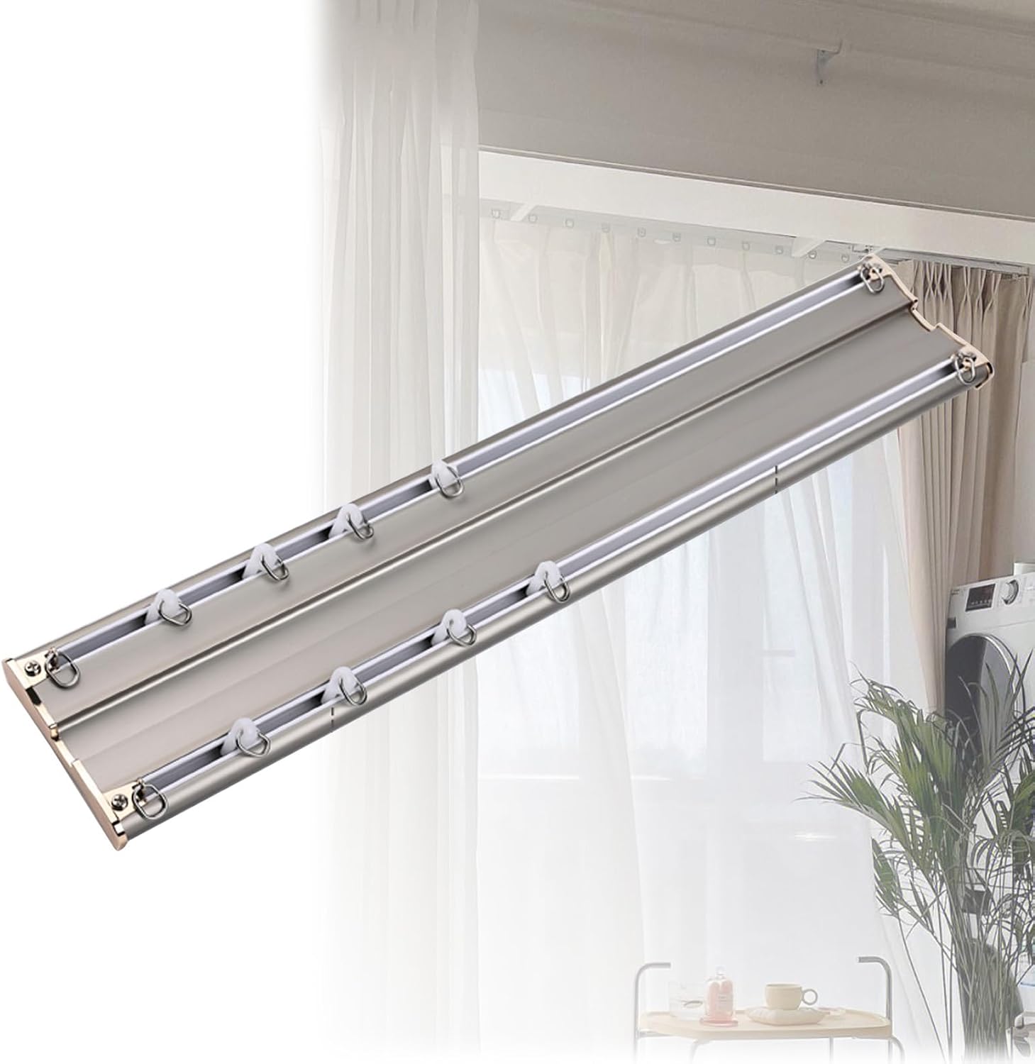 Amazon.com: Curtain Conjoined Double Track, Ceiling Mount Nano Silence ...