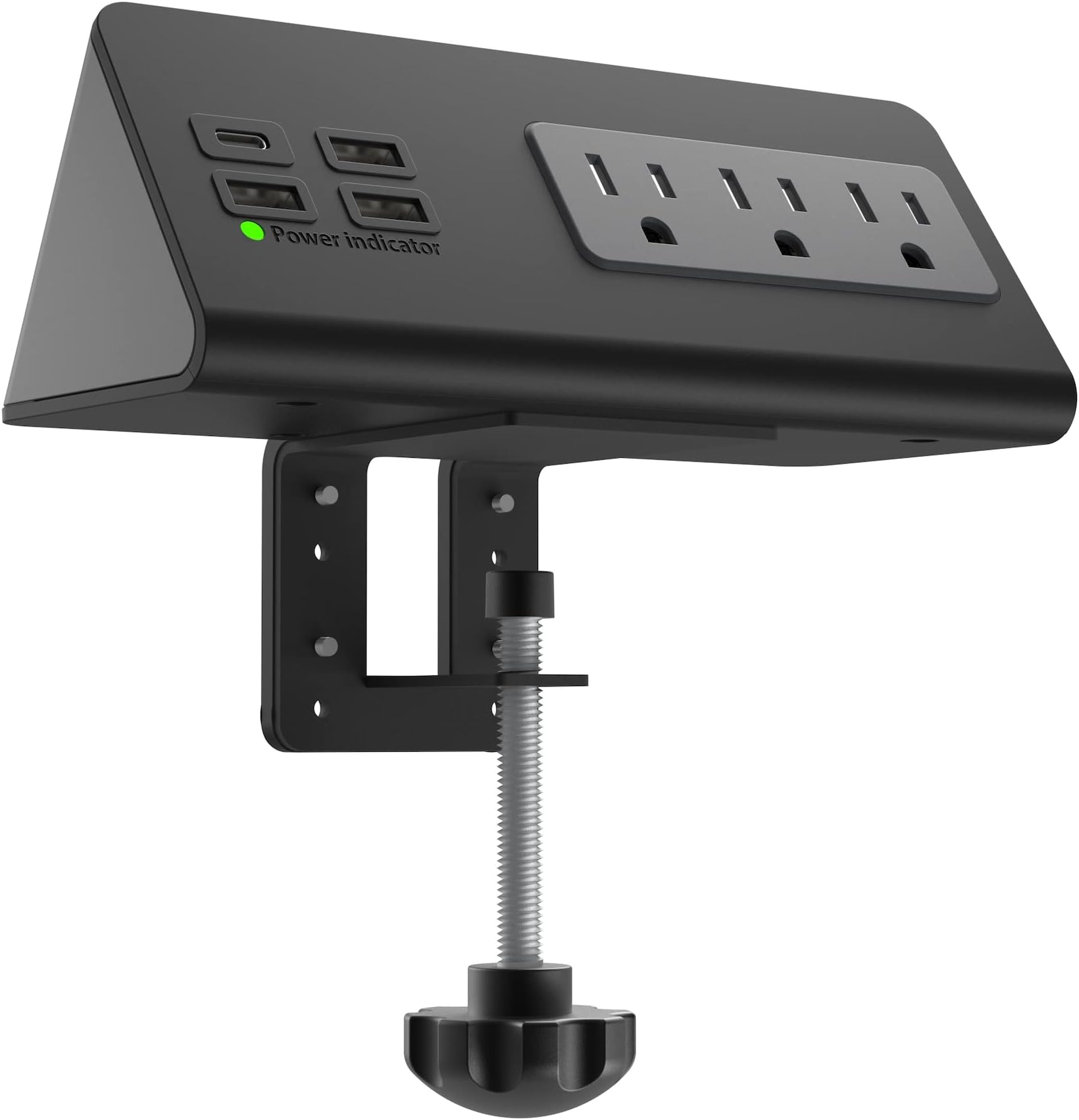 Amazon.com: Nightstand Edge Mount Power Strip with USB-C Ports Tabletop ...