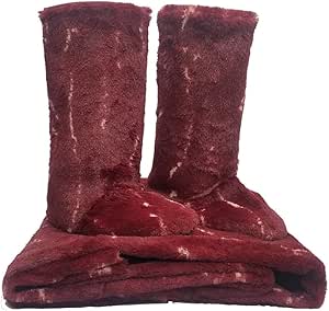 Amazon.com: Adrienne Landau Faux Fur Throw and Large Booties Set ...
