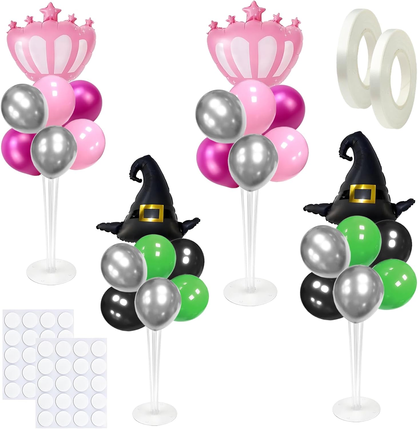 Amazon.com: Wicked Witch Table Centerpieces Balloons Stand Kits 4 Set ...