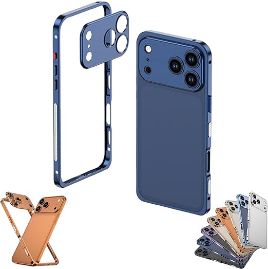 Bpoeee Ultra-Thin Metal Frame Heat Dissipation Case for iPhone 17/16/15 ...