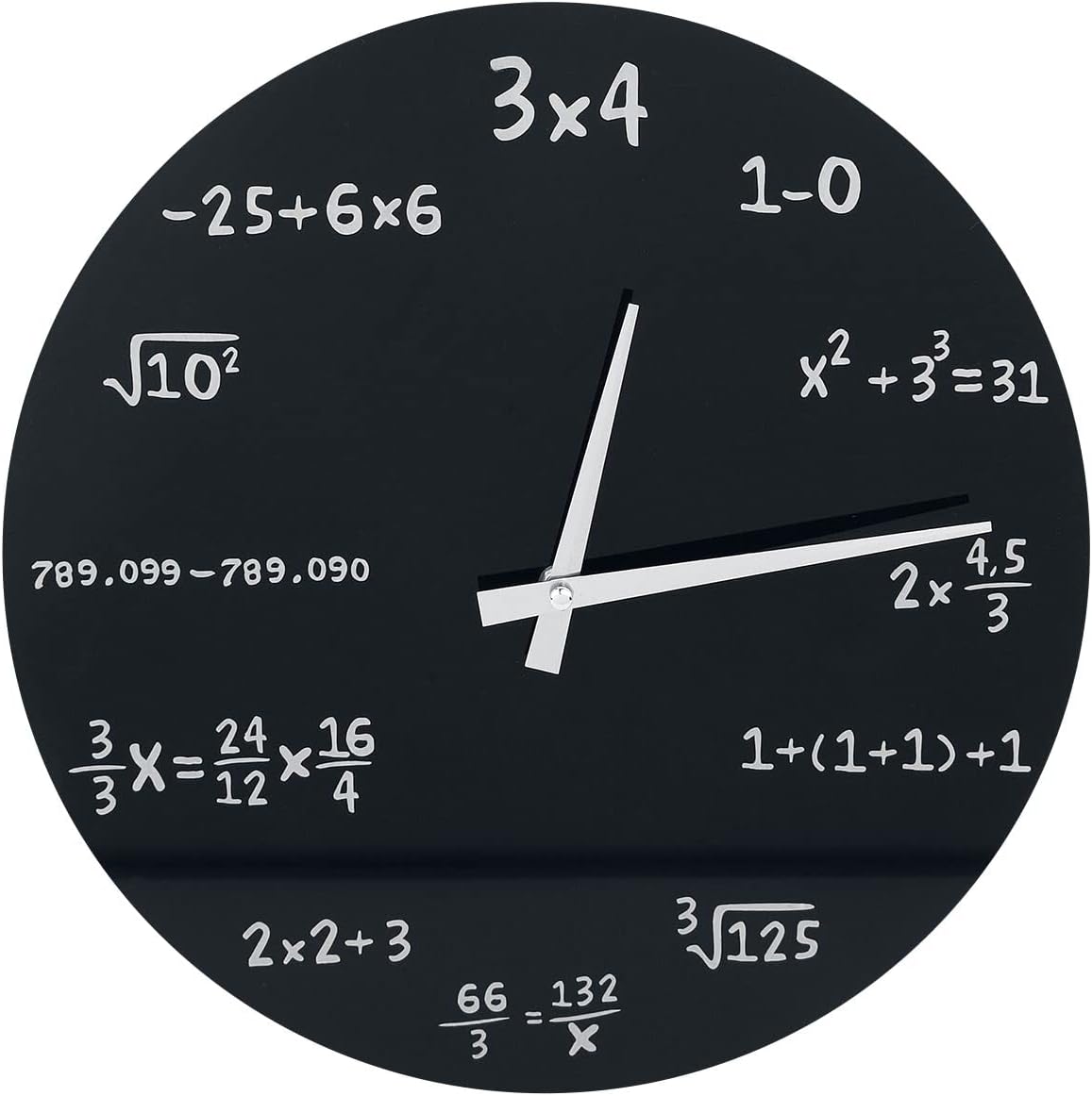 Amazon.de: Syfunlv Verschlüsselte Wanduhr Mute Wanduhr 12 Zoll,Mathematische Uhr,Chemie ...