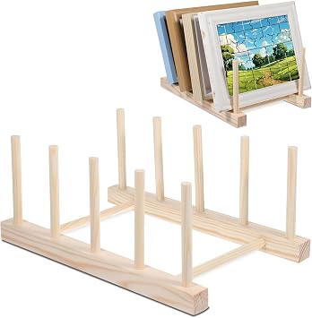 Amazon.com: Wooden Puzzle Display Stand, Jigsaw Puzzle Holder Rack Wood ...