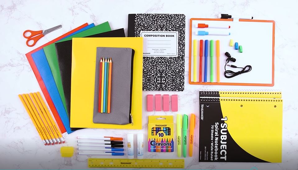 Kids School Supply Set 60 Piece Back To School Supplies Bundle For Kids ...