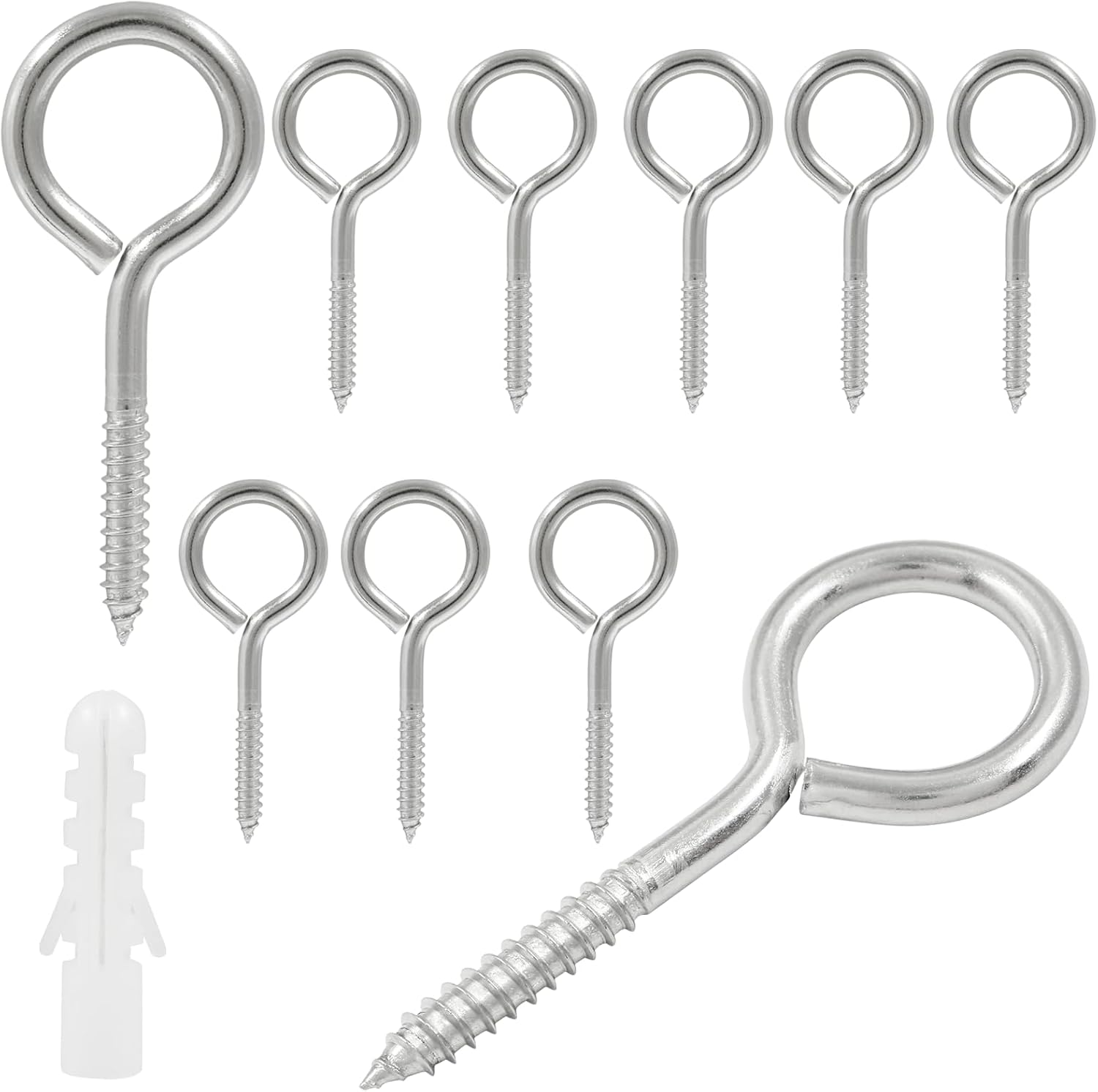 Amazon.com: Litoexpe 20pcs Heavy Duty Screw Eyes, 2.5 Inches Stainless ...