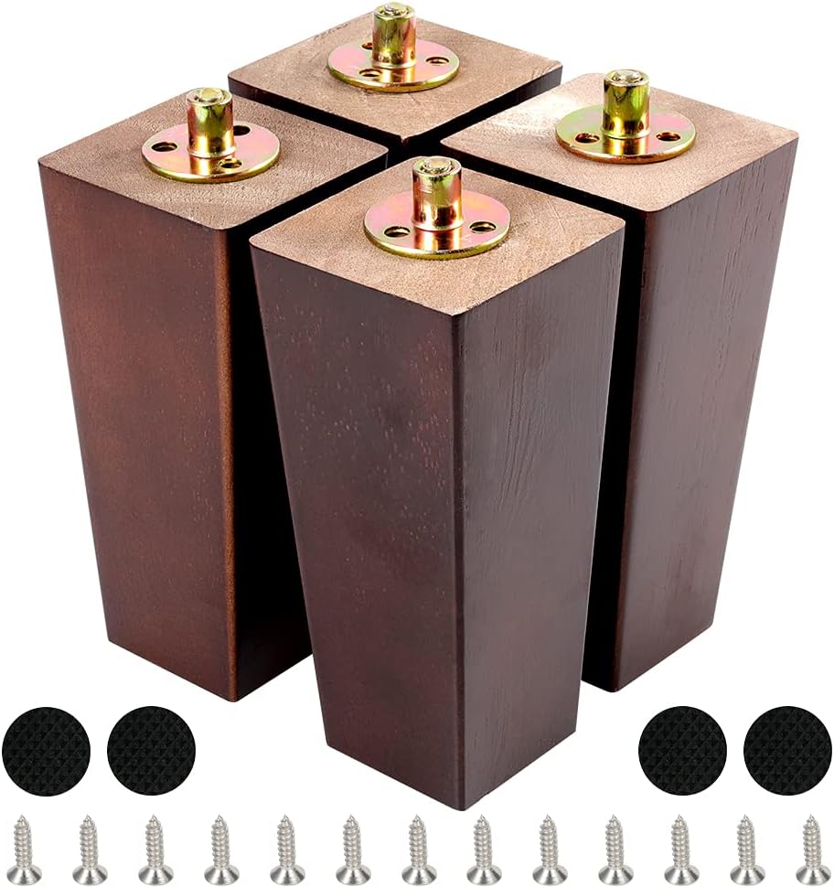 Amazon.com: CtopoGo 6 Inch Wood Furniture Legs, Wooden Couch Sofa Leg ...