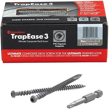 Fastenmaster Fmtr3-212 2-1/2" Trapease 3 Composite Deck Screw Trex ...