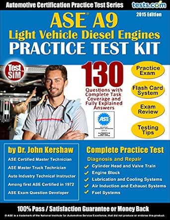 Amazon.com: ASE A9 Light Vehicle Diesel Engines - Practice Test Kit ...