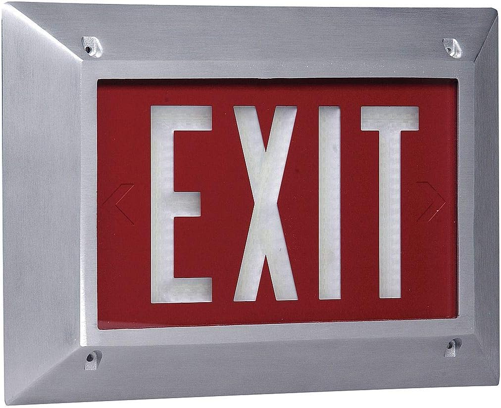 Isolite - 2040-70-10-R - 1 Face Self-Luminous Exit Sign, Red Background ...
