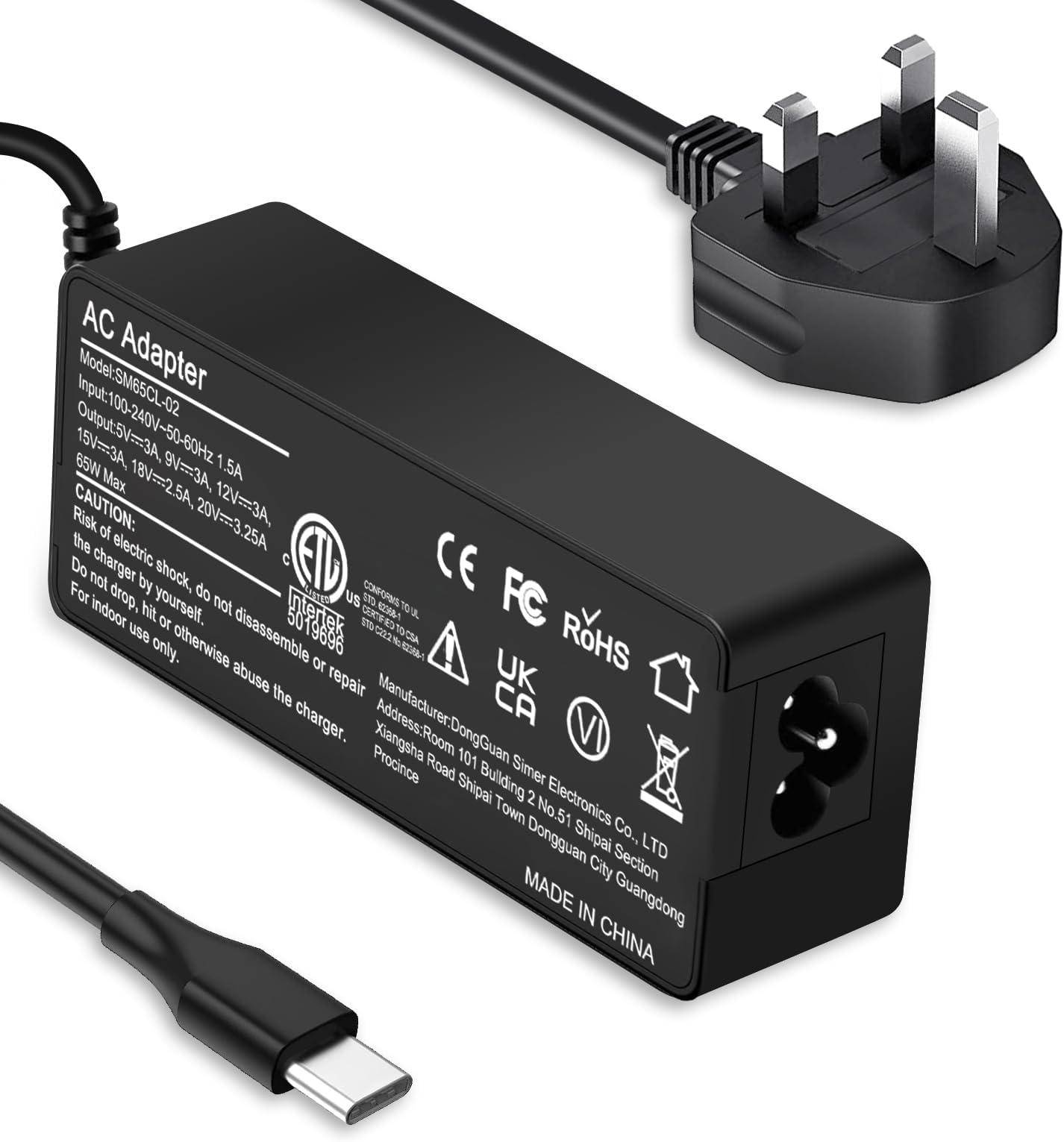 USB C Adapter Laptop Charger for 65W Lenovo ThinkPad T480 T480s T580 ...