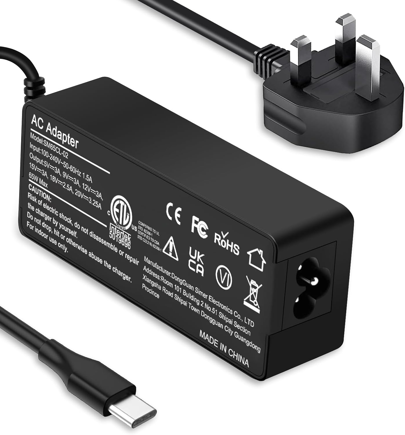 USB C Adapter Laptop Charger for 65W Lenovo ThinkPad T480 T480s T580 ...