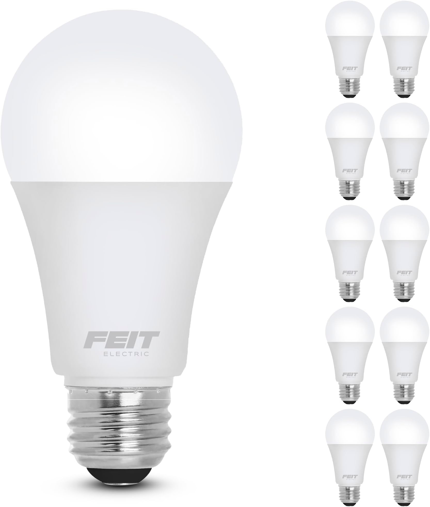 Feit Electric LED Light Bulbs, A19 60W Equivalent, Non-Dimmable, 800 ...