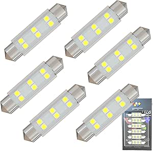 Amazon.com: Wiseshine 578 Festoon LED Bulb Extremely Super Bright 6000K ...