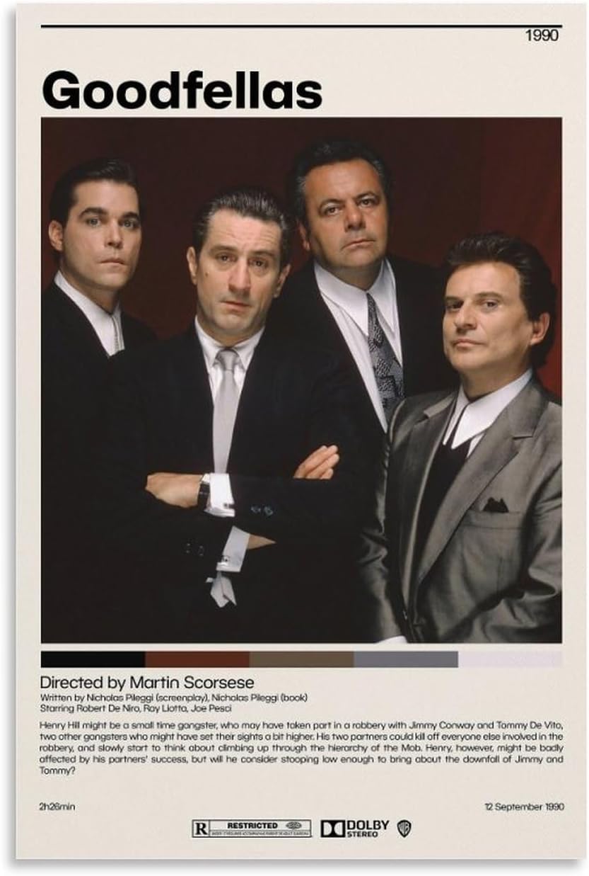 Amazon.com: VALKEM Goodfellas Minimalist Movie Poster Vintage Poster ...