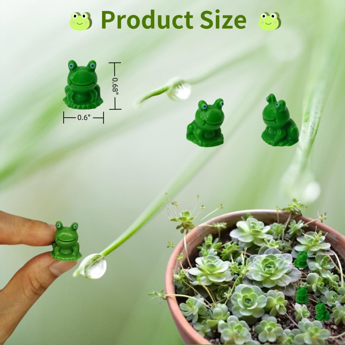 Snapklik.com : DoubleWood Mini Frogs Figurine Set, 100 Pieces, Green ...