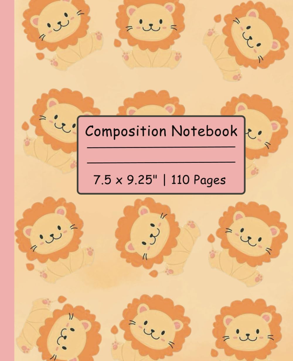 Amazon.com: Composition Notebook: Cute Animal Lion Notebook for Kids ...