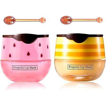 Amazon.com : 2PCS Bee Balm Honey & Strawberry Lip Balm, Exfoliating ...