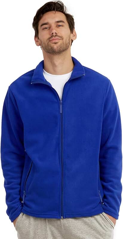 Amazon.com: Fleece Zip Up Jacket Royal Blue