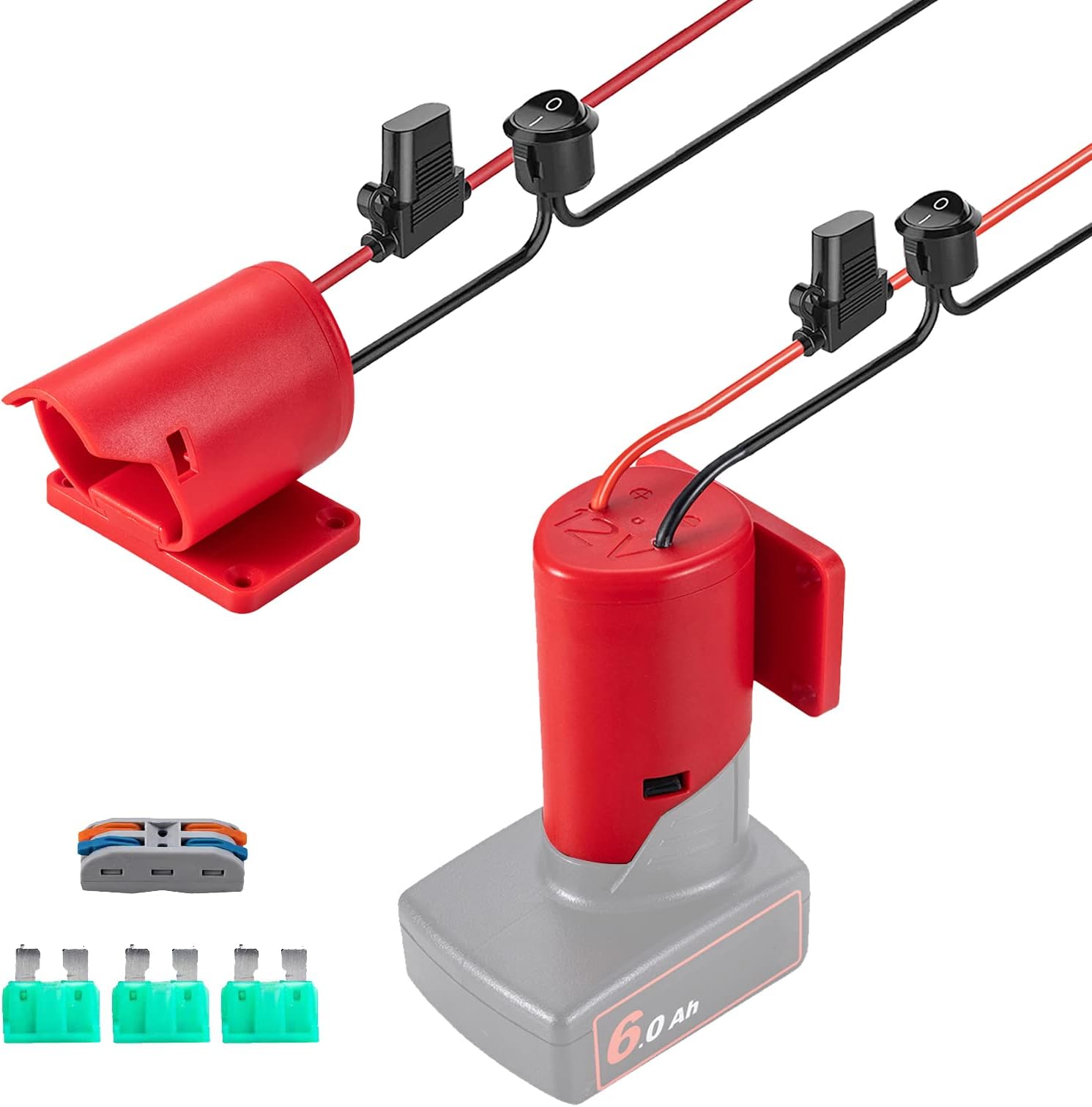 Amazon.com: Power Wheels Adapter for Milwaukee 12V M12 Battery Adapter ...