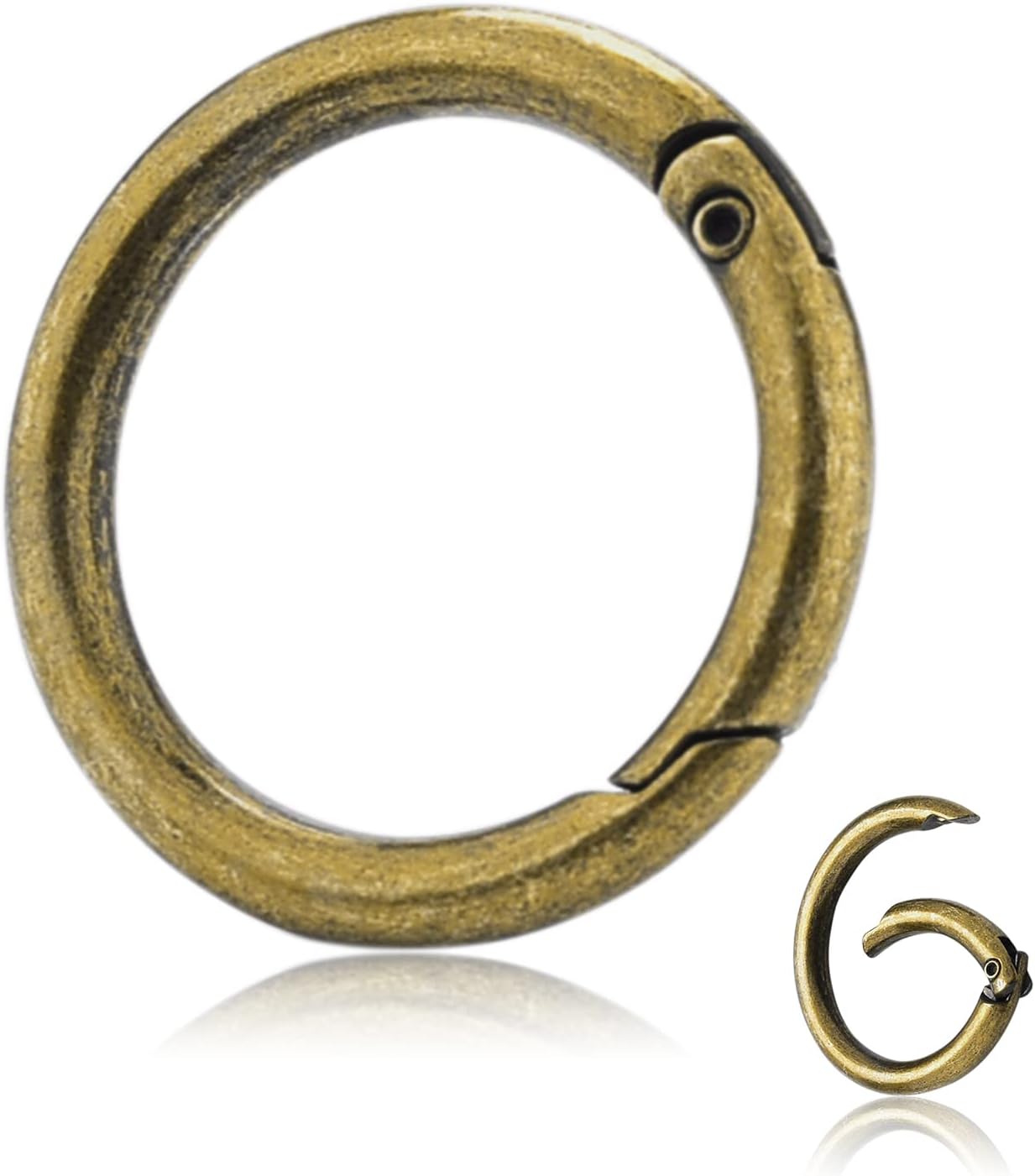 Amazon.com: 10Pack 1 Inch Metal Spring O Rings Clip Keychain, Round ...