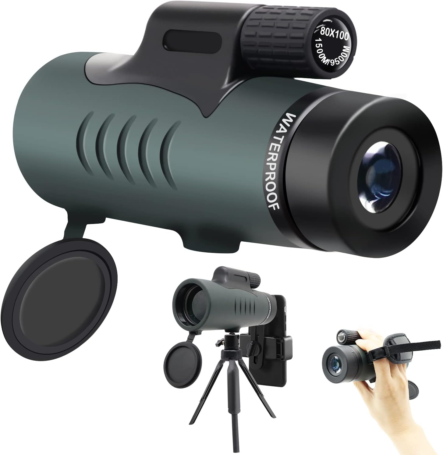 Amazon.co.jp: HARBOO Monocular (80 x 100 High Magnification) Telescope ...