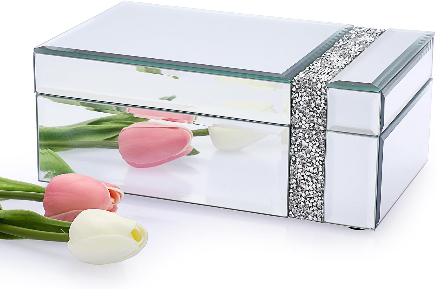 Personalised Mirrored Jewellery Box with Butterflies : Amazon.co.uk ...