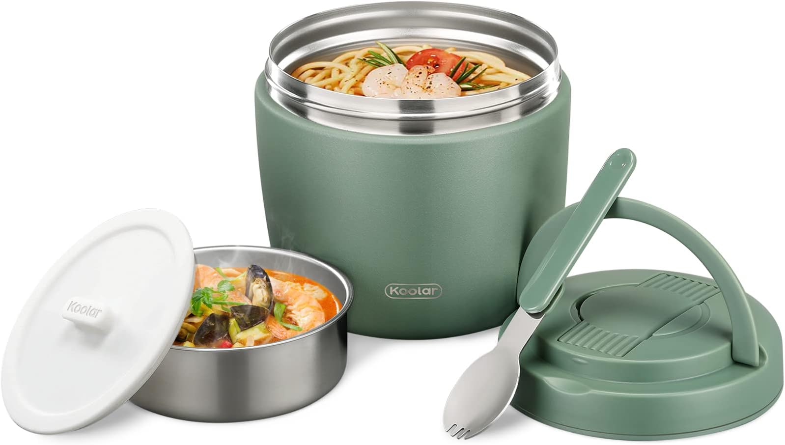 Regun Portavivande termico, Bento isolato in acciaio inox Scatola ...