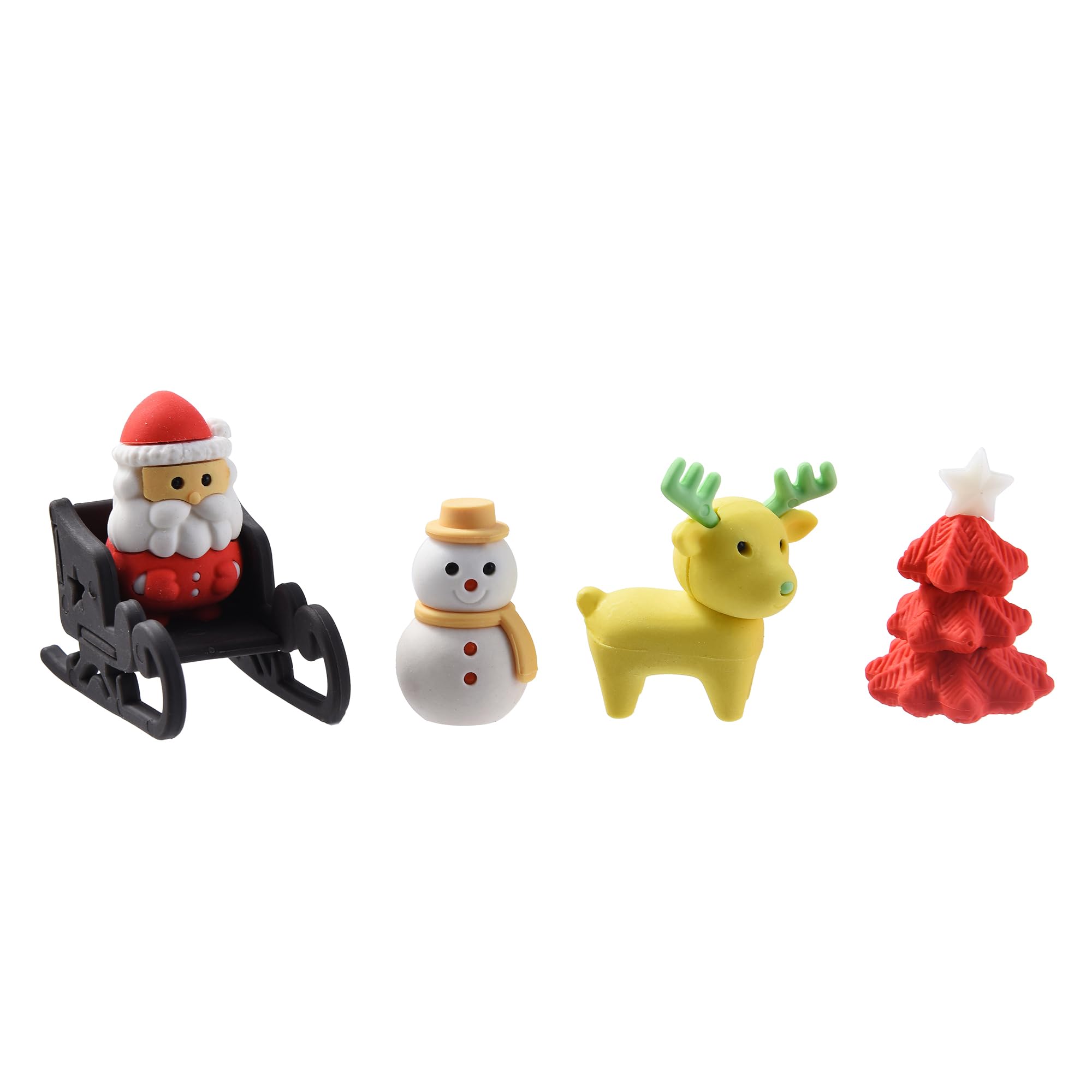 Amazon.com : 24Pcs 3D Christmas Erasers for Kids Bulk, Cute Santa Claus ...