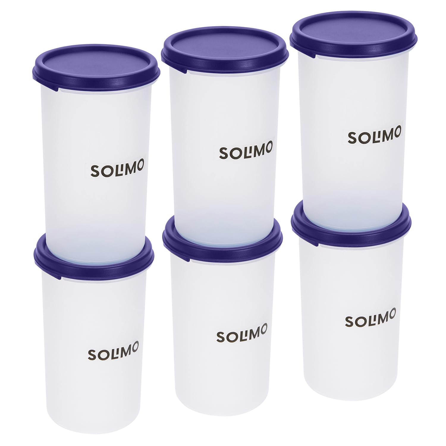 Buy Amazon Brand - Solimo Plastic Slim Storage Container | Airtight ...