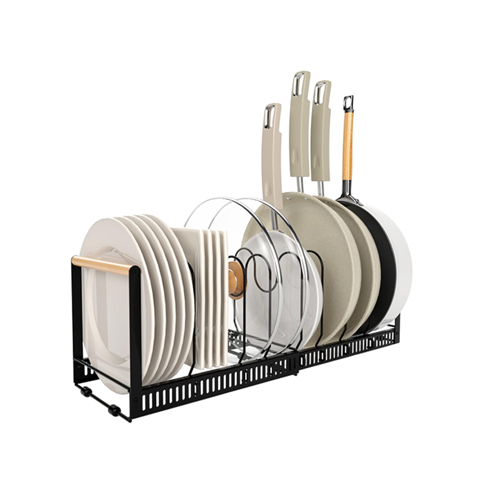 Amazon.com: SKORDO Pot and Pan Organizer Rack,Pots and Pans Organizer ...