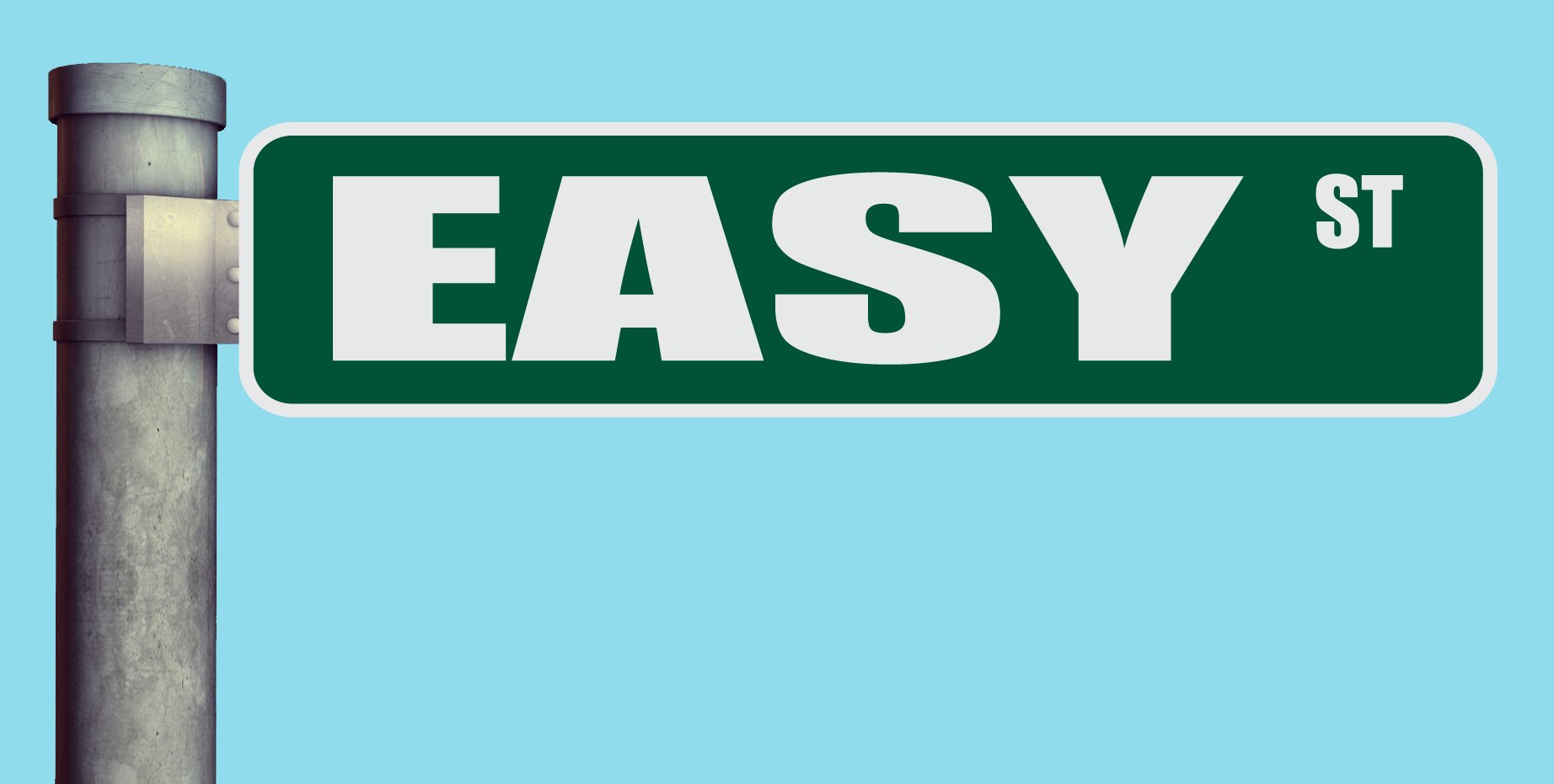 Snapklik.com : EASY ST STREET SIGN HEAVY DUTY ALUMINUM ROAD SIGN 17" X 4"