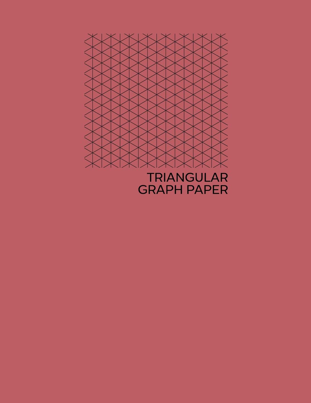 Triangular Graph Paper: Equilateral Triangle Grid Notebook in Dark Red ...