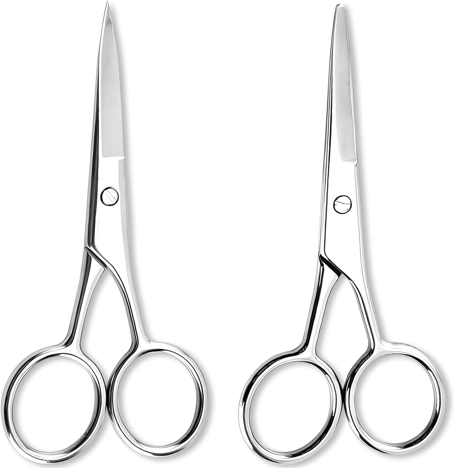 Amazon.com: Curved and Rounded Men's Facial Hair Scissors - Stainless ...