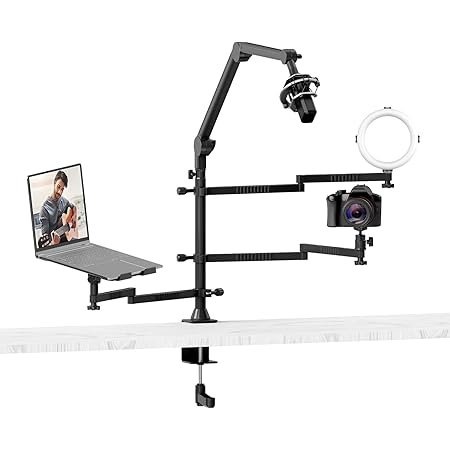 Amazon.com : Live Broadcast Boom Arm, ULANZI Flexible Desk Mount Camera ...