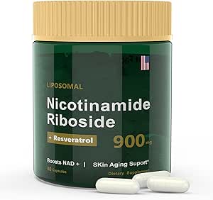 Amazon.com: Komzlait NAD Nicotinamide Riboside Resveratrol 900mg,NAD Supplement,Liposomal NAD ...