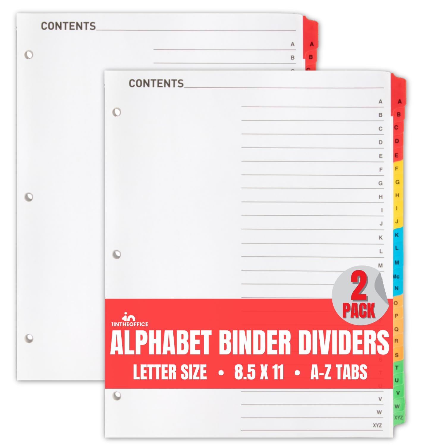 Snapklik.com : 1InTheOffice Alphabet Dividers For 3 Ring Binder, Binder ...