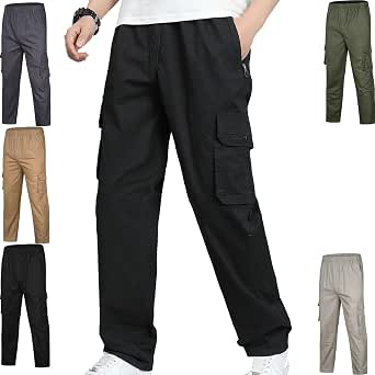 Amazon.com: Adorlina Flex Cargo Pants for Men, 6 Pockets Flexrover ...