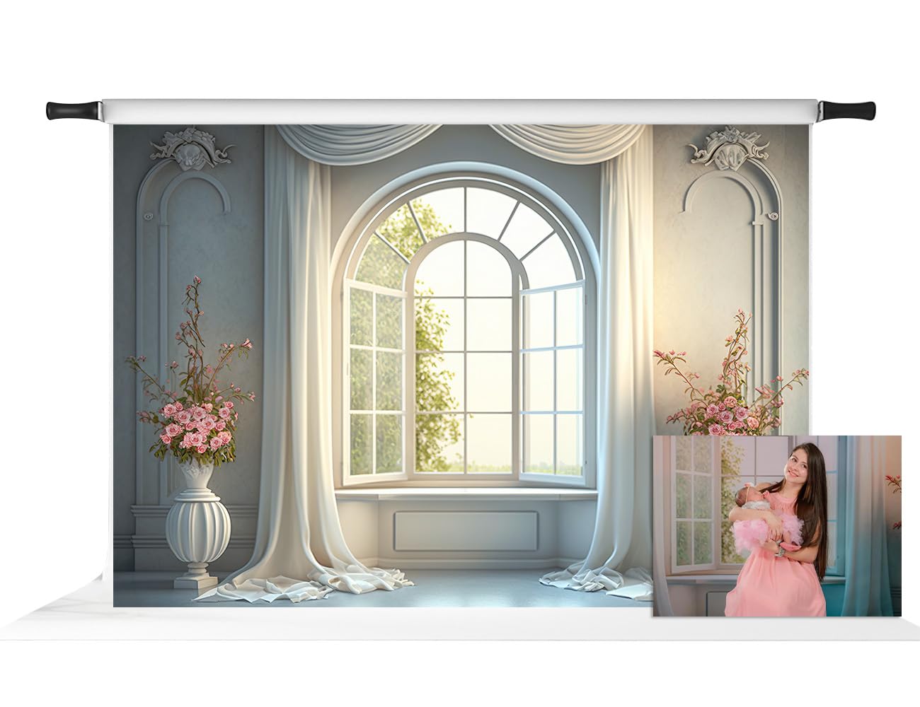 Amazon.com : Kate 7x5ft White Window Wedding Photographt Backdrop ...