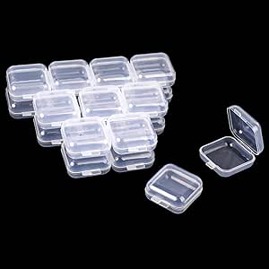 Amazon.com: KALIONE 20 Pcs Mini Clear Plastic Box 1.8 mm Thicken Small ...