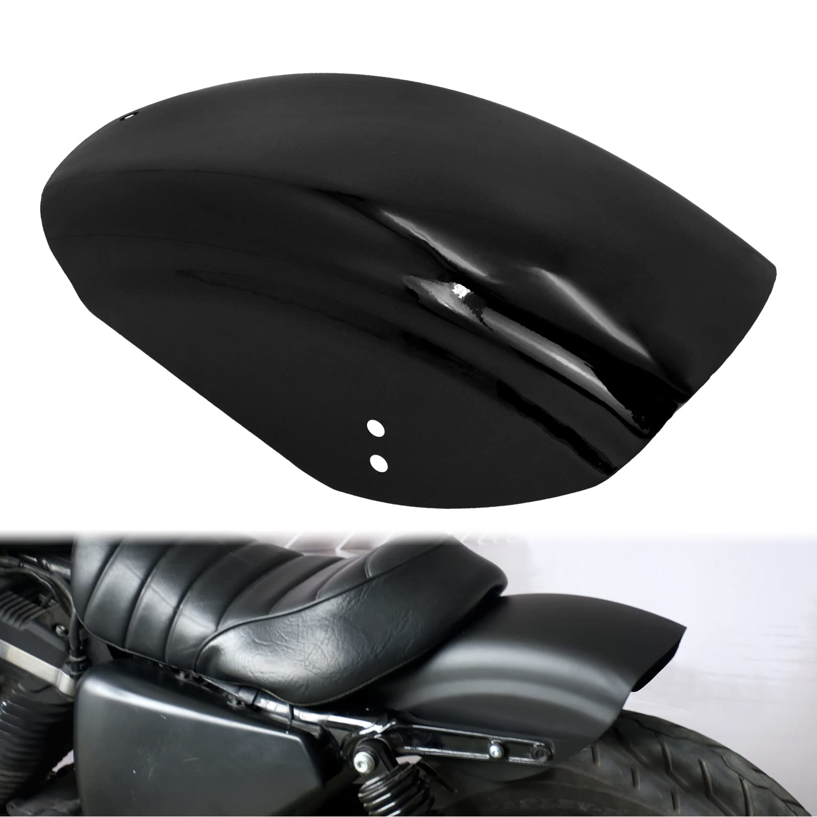Hdbubalus Motorcycle Rear Fender 7 Flat Fender Short Mudguard ...